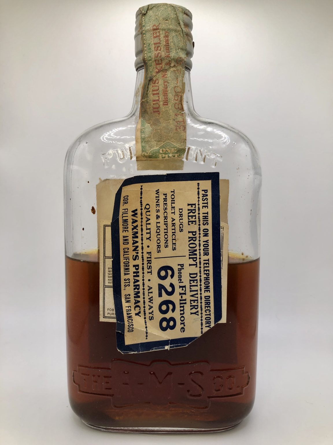 Pre-pro Whiskey Bottles • Prohibition Whiskey Bottles For Sale